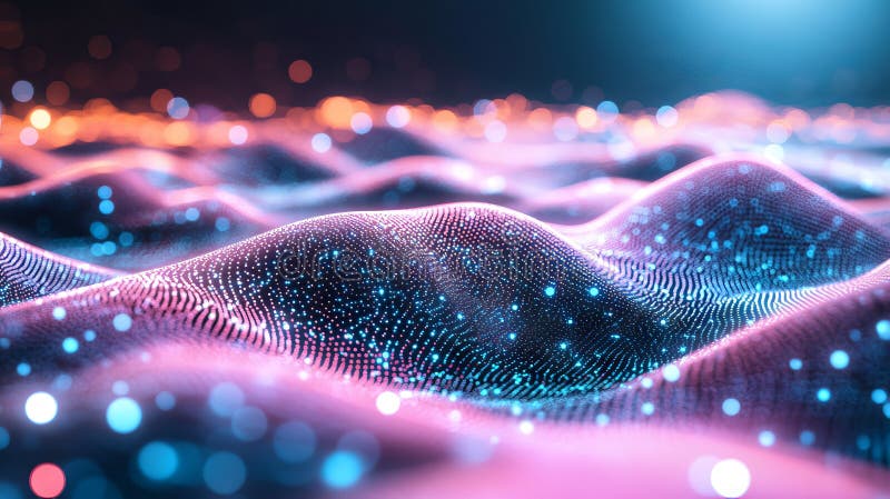 Streams Of Information Ball Arrays And Binary Code Are Visualized