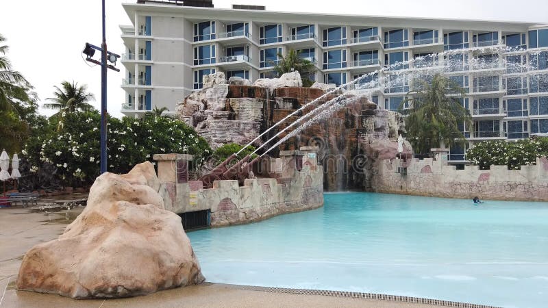 Streams of Water Flows Pouring into Swimming Pool Stock Video - Video ...