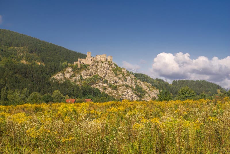 Strecno castle stock photo. Image of tourist, mala, historical - 49613820
