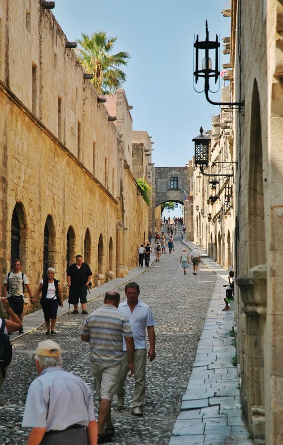 Street editorial stock photo. Image of rhodes, people - 14779233