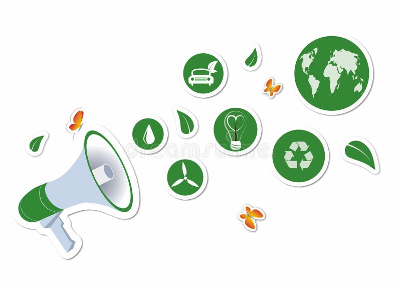 Street Action Green Stickers Stock Illustration - Illustration of ...