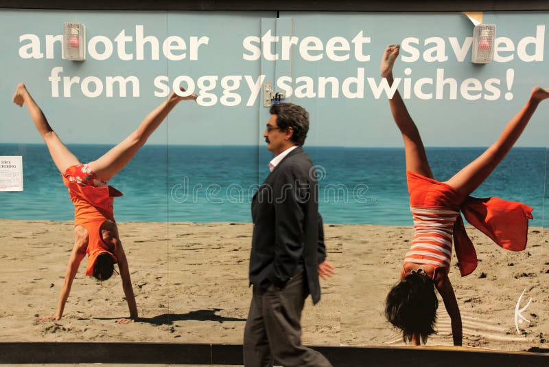 Street advertising editorial stock photo. Image of concept - 33014518