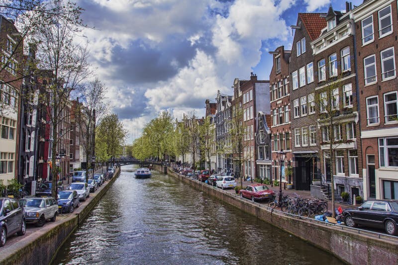 Street in Amsterdam stock photo. Image of canal, street - 59144596