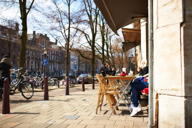 Street at Amsterdam, Netherlands Editorial Photo - Image of amstel ...