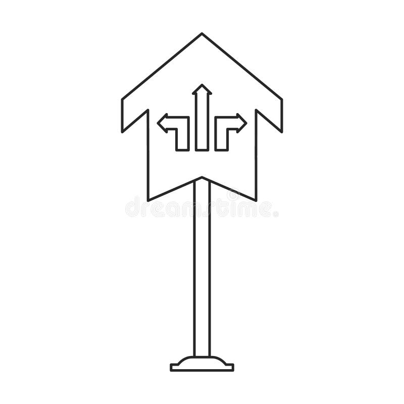 Street Arrow Vector Icon.Cartoon Vector Icon Street Arrow Isolated on ...