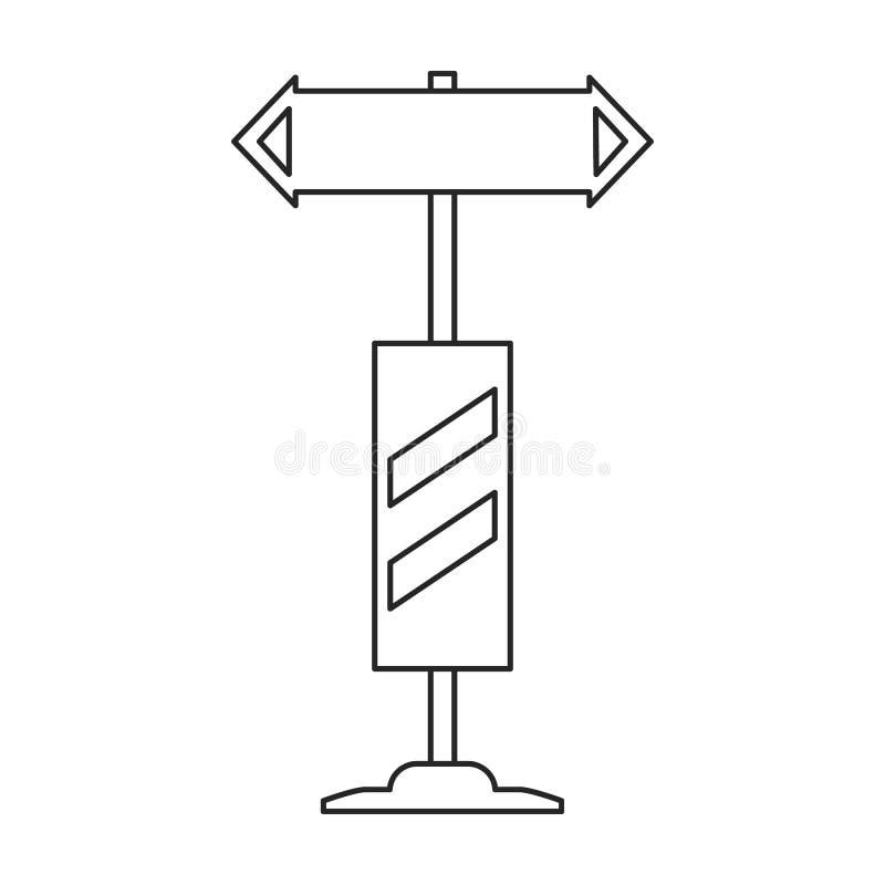 Street Arrow Vector Icon.Cartoon Vector Icon Street Arrow Isolated on ...