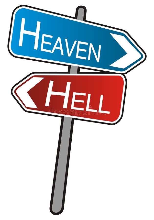 Heaven and hell stock illustration. Illustration of good - 17173050