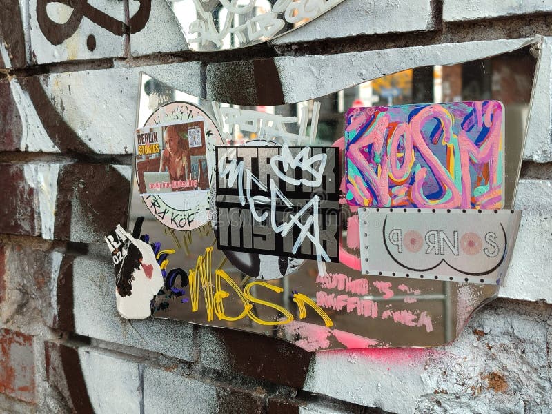 Street Art Berlin Germany Reflection Editorial Stock Image - Image of ...