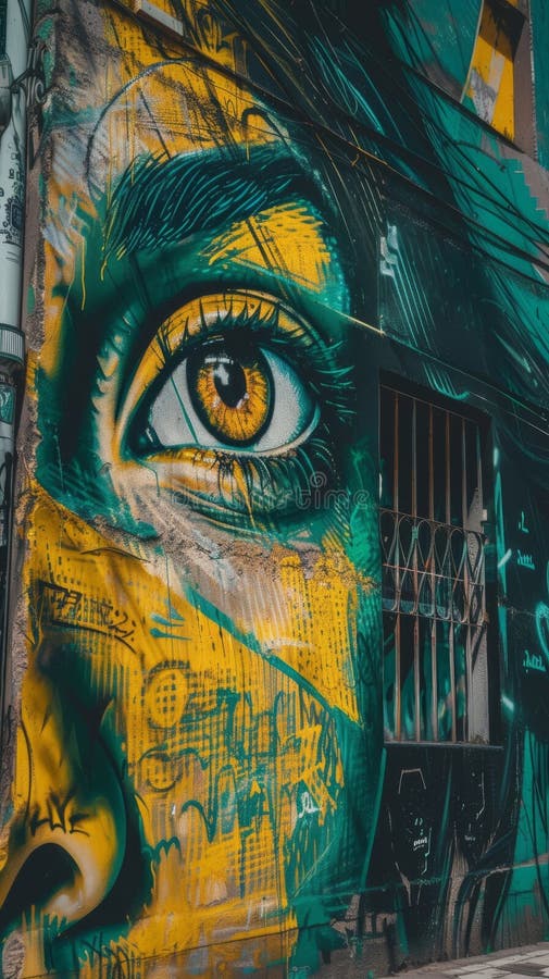 A Street Art Mural Depicting Social Issues and Activism Stock ...