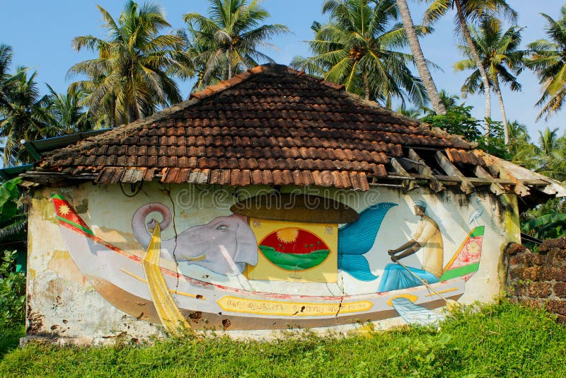 Street Art in Varkala, Kerala. India Editorial Image - Image of beach ...