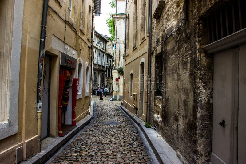 Street in Avignon editorial photography. Image of historic - 53679382