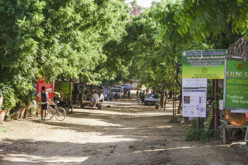 Street in Bagan editorial photo. Image of pavement, primitive - 67177101