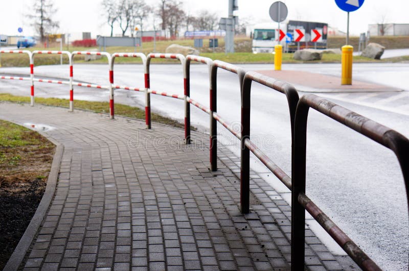Street barrier stock photo. Image of handrail, road, barrier - 49476542