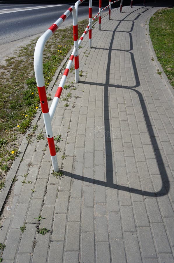 Street barrier stock photo. Image of street, white, barrier - 54360322