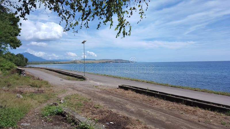 Street and Beach View in Amakaka Village Stock Photo - Image of village ...