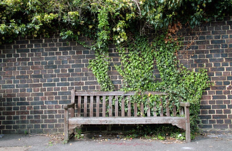 Street bench stock photo. Image of wall, city, lonely, bench - 728364