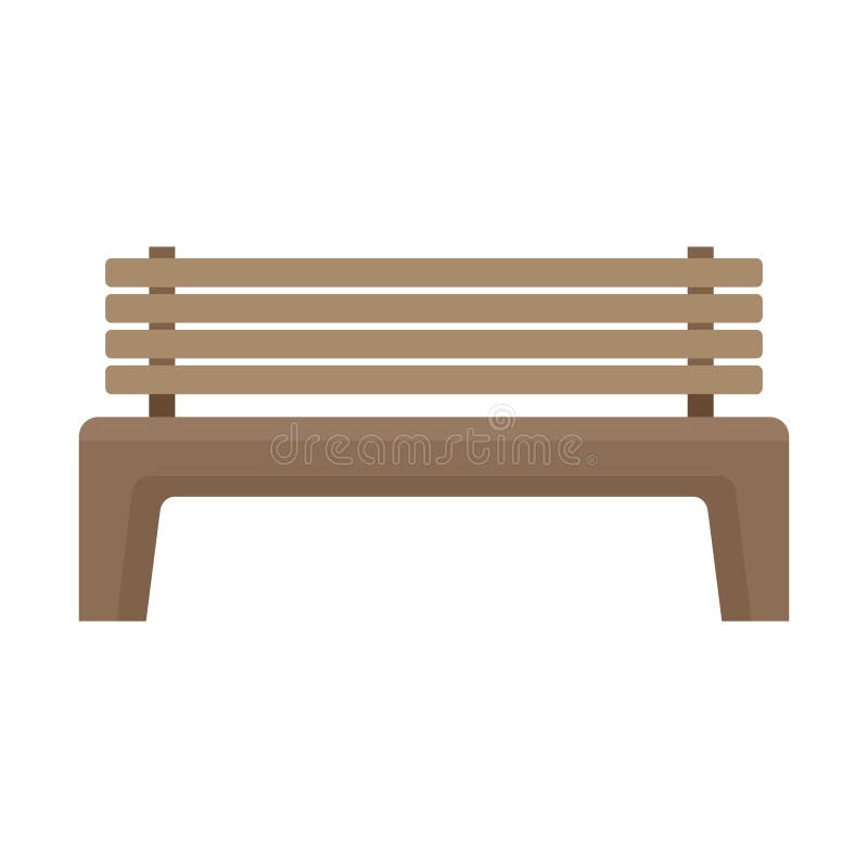 Street Bench Icon Flat Isolated Vector Stock Vector - Illustration of ...