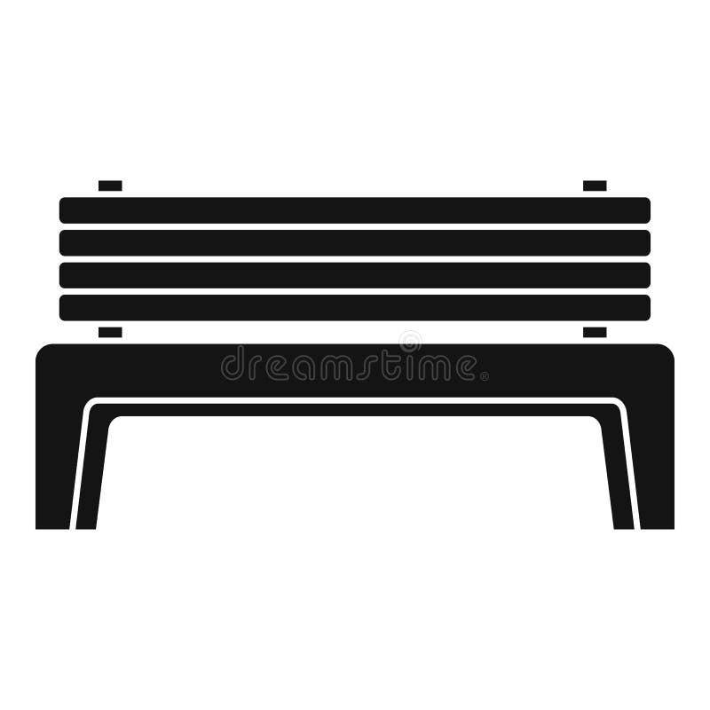 Street Bench Icon, Simple Style Stock Vector - Illustration of outdoor ...