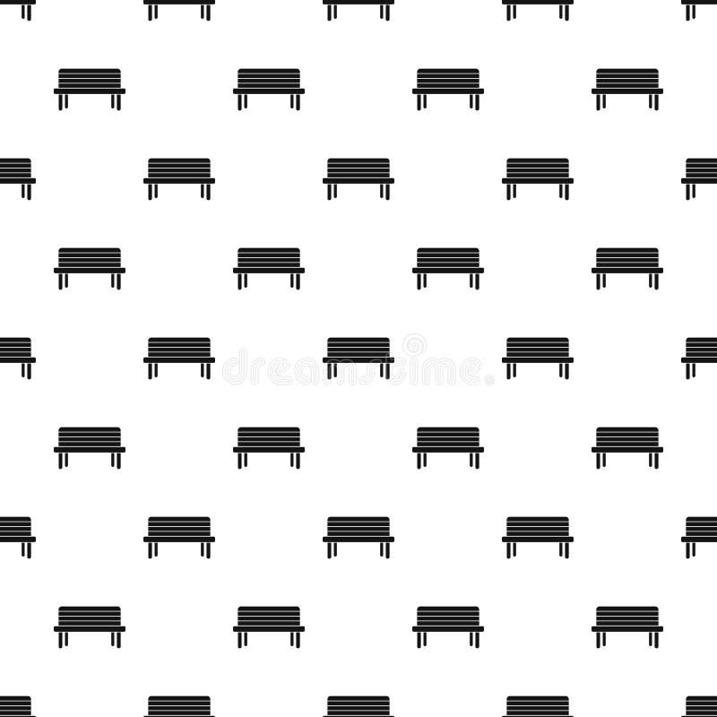 Street Bench Pattern, Simple Style Stock Vector - Illustration of ...