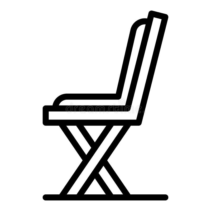 Street Bench Side View Icon, Outline Style Stock Vector - Illustration ...