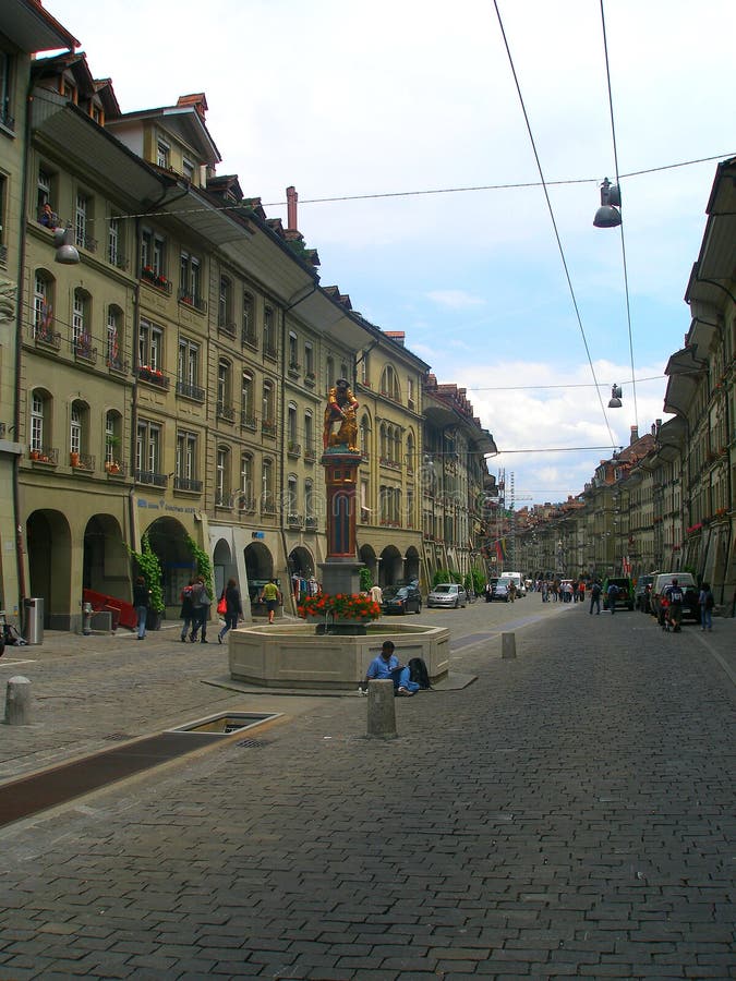 Street in Bern editorial stock image. Image of vacation - 60597764
