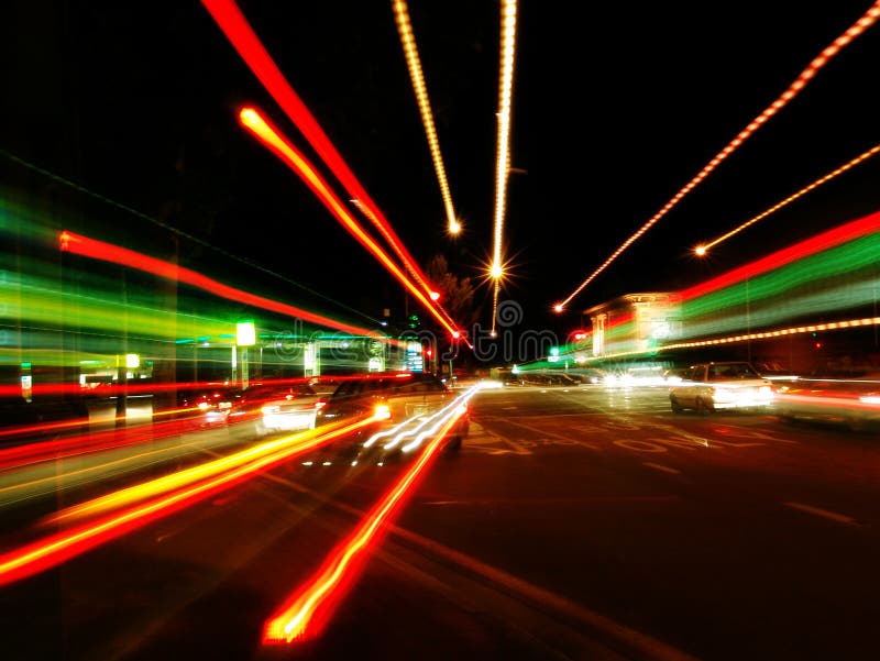 Street Blur stock photo. Image of colours, cars, lights - 69964