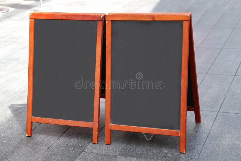 Street boards stock photo. Image of closeup, blackboard - 43205128