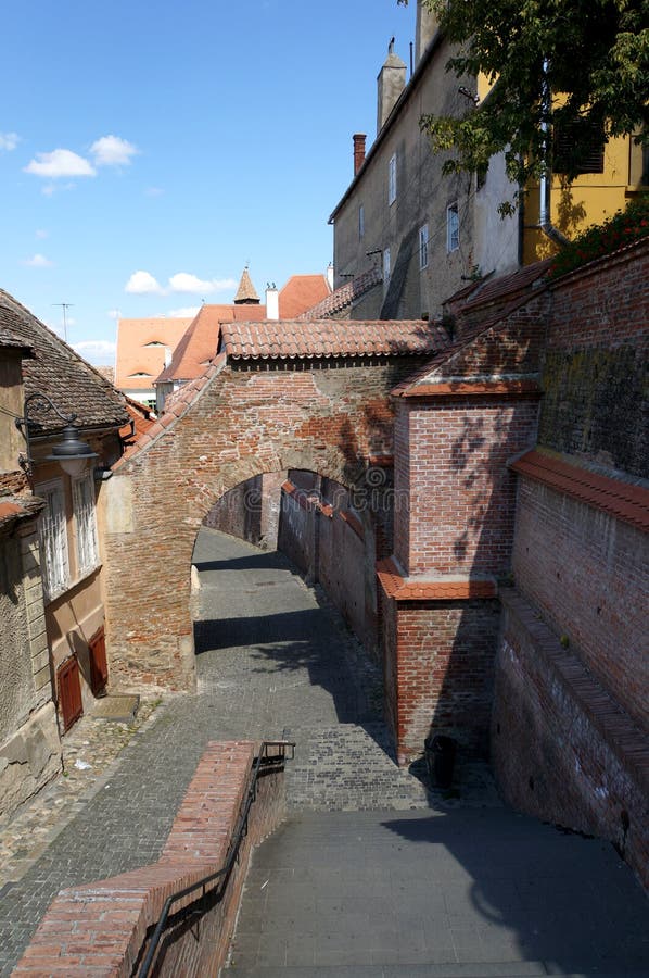 Street with brick arches stock photo. Image of street - 33668336