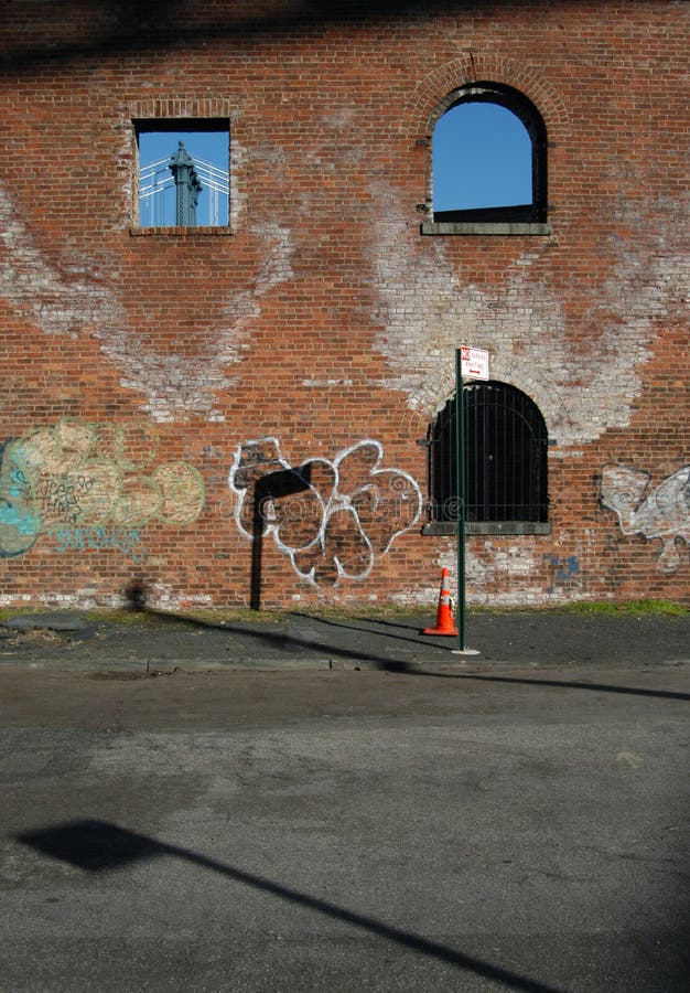 Street in brooklyn stock photo. Image of griffith, wall - 570686