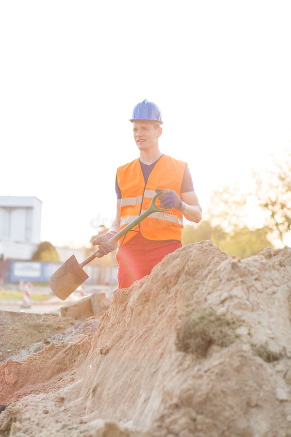 Street Builder Digging Ground Stock Image - Image of employee ...
