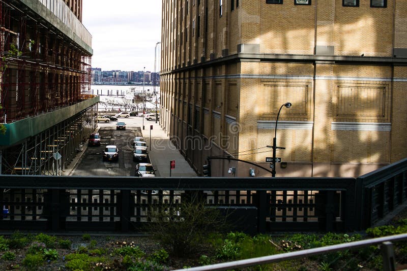 Street and Building Afternoon Highline Stock Image - Image of pier ...