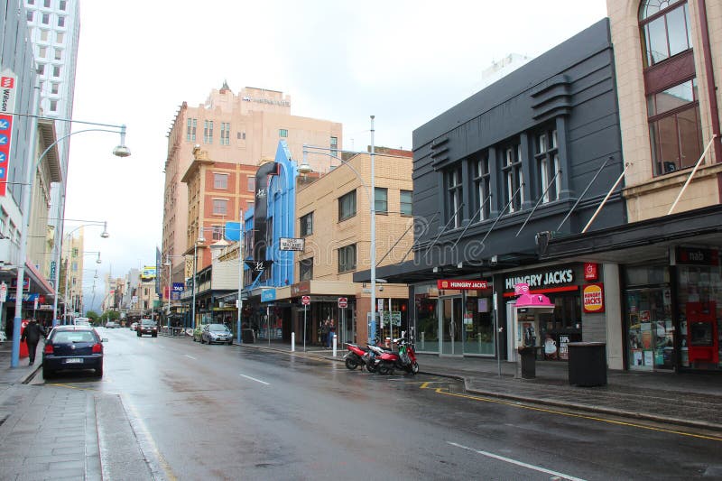 Street and Buildings in Adelaide - Australia Editorial Stock Image ...