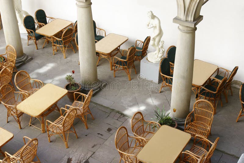 Tables in Cafe from Top View Stock Photo - Image of everyday, hall: 7890962