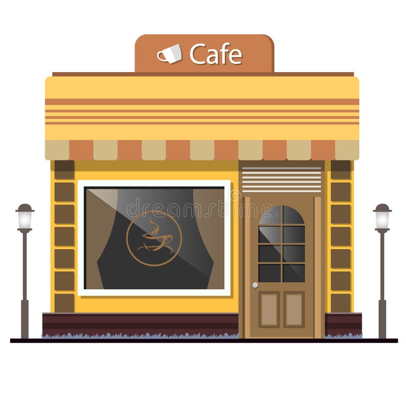 Street Cafe. Flat Design Concept Stock Vector - Illustration of cafe ...
