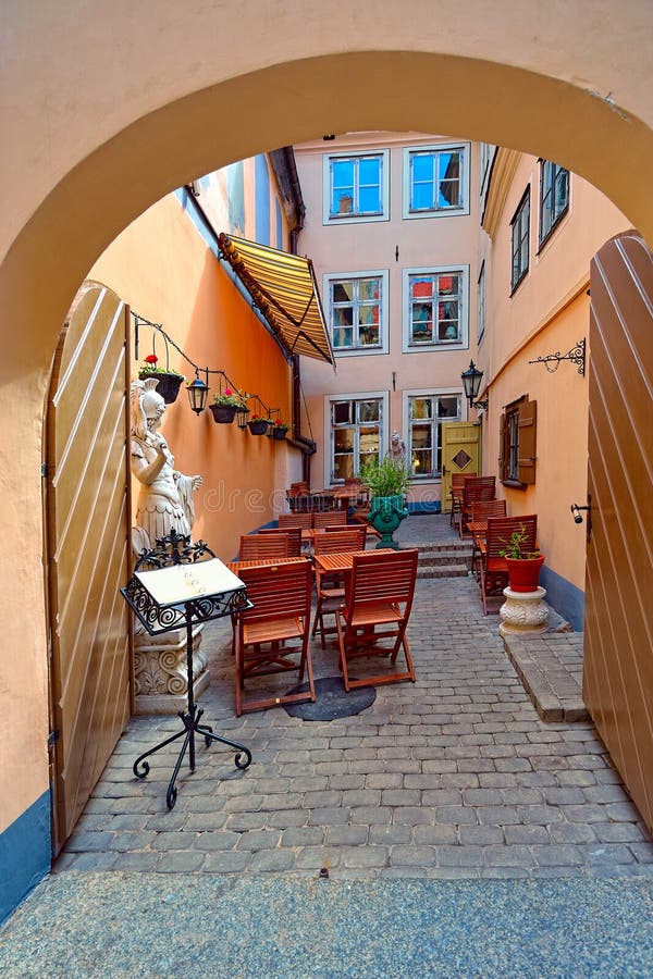 Medieval cafe stock image. Image of dinner, culture, ancient - 18243997