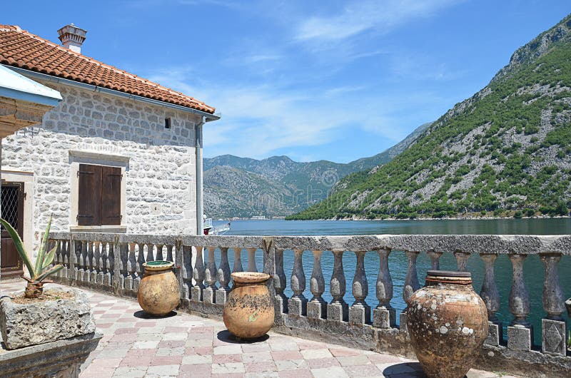 Street Cafe in Old Town, Montenegro Stock Image - Image of building ...