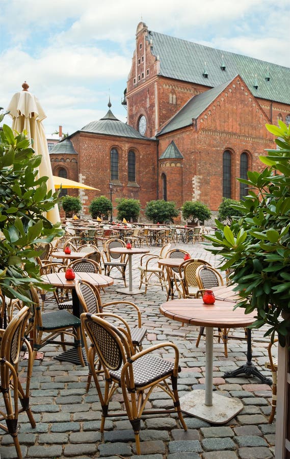Street cafe in Riga stock photo. Image of outside, summer - 27236674