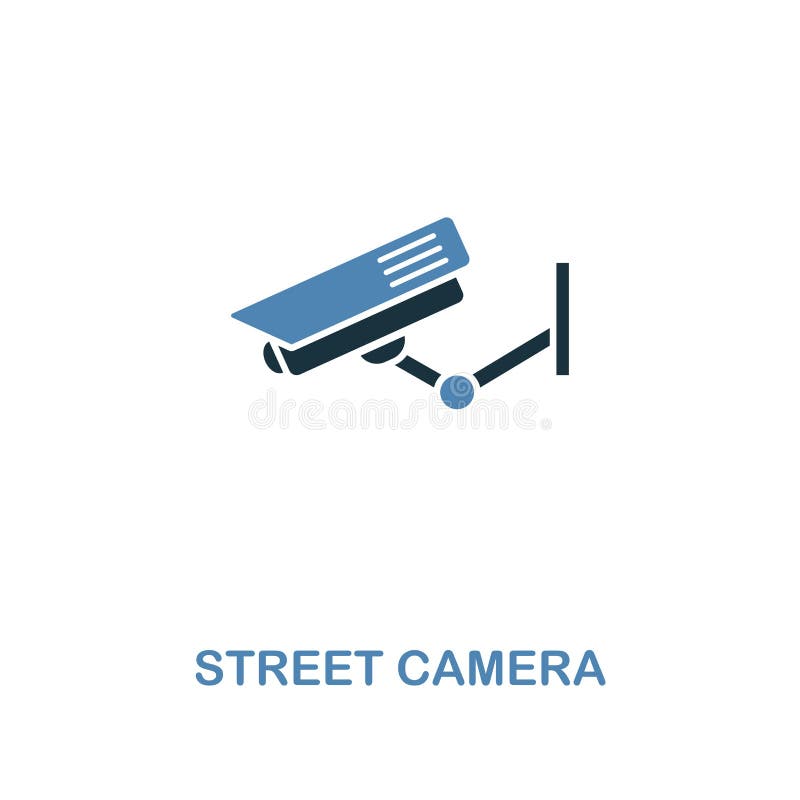 Street Camera Icon in Two Colors. Creative Design from City Elements ...