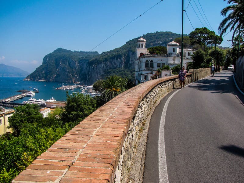 Street in Capri editorial image. Image of panorama, impressive - 73700115