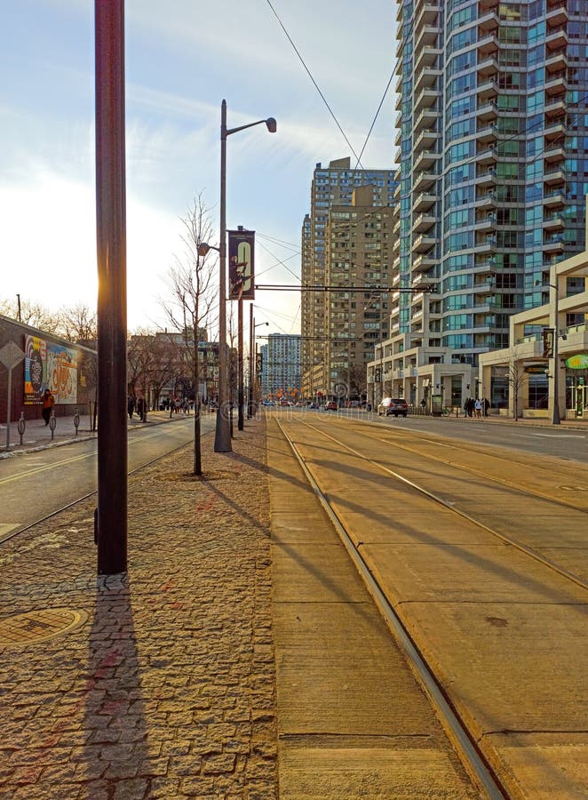Street car tracks Toronto editorial image. Image of fullview - 173461635