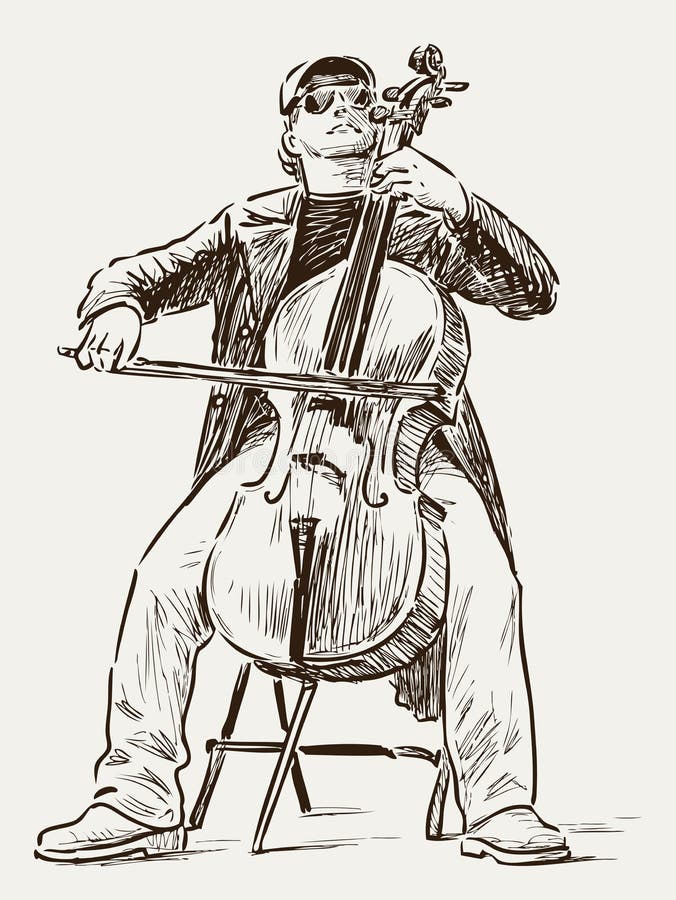 Busker stock vector. Illustration of guitarists, drawn - 29929076