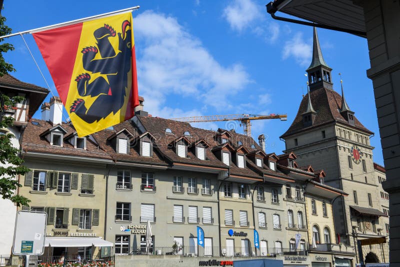 Street on the Center of Bern on Switzerland Editorial Photography ...