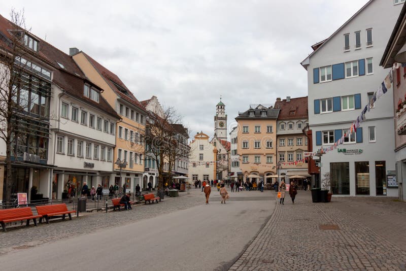 On the Street in the Centre of Ravensburg Editorial Stock Image - Image ...