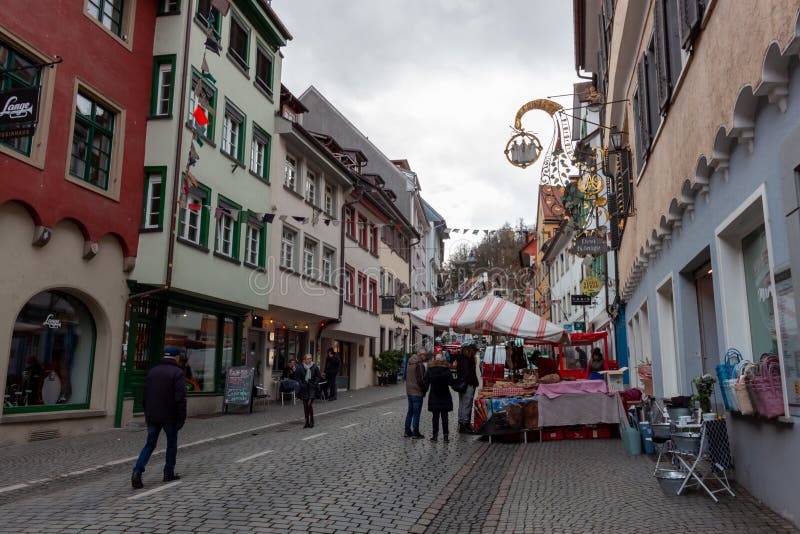 On the Street in the Centre of Ravensburg Editorial Stock Image - Image ...