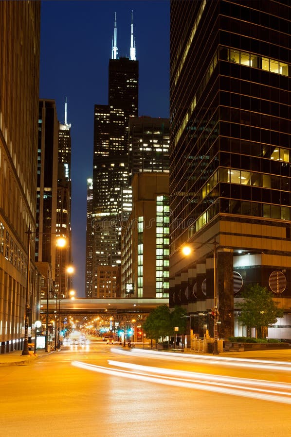 Street of Chicago. editorial stock photo. Image of chicago - 23954908