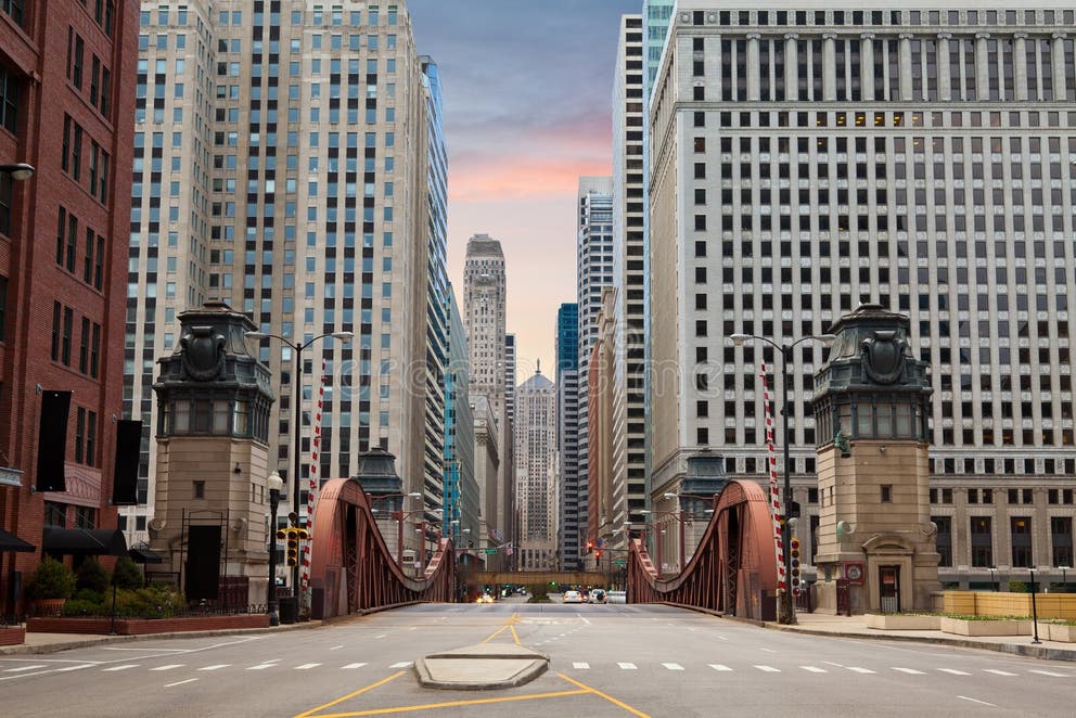 Street of Chicago. editorial stock photo. Image of chicago - 23954908
