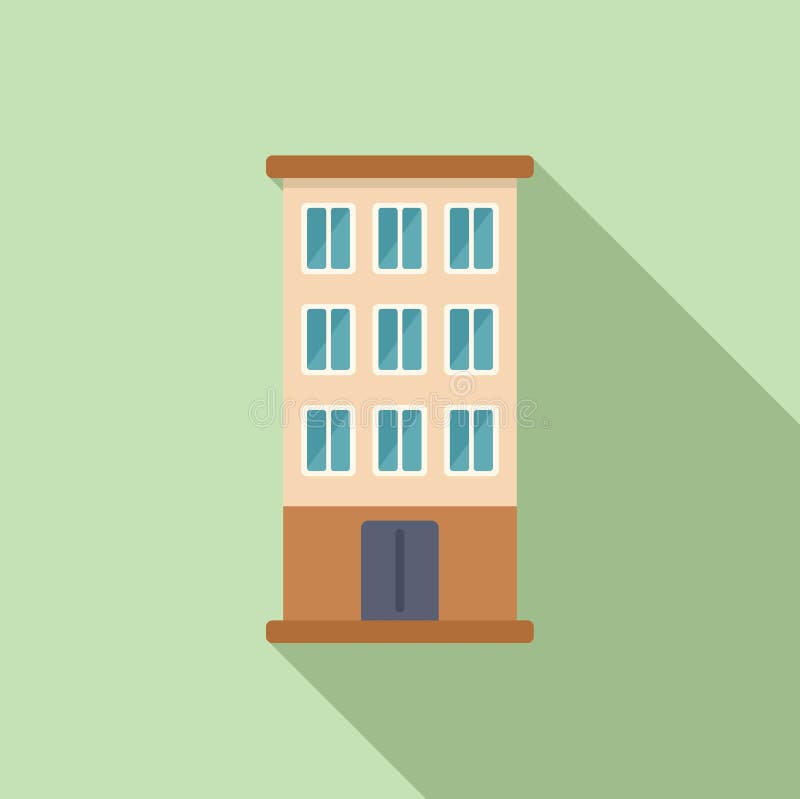 Street City Building Icon Flat Vector. House Project Design Stock ...