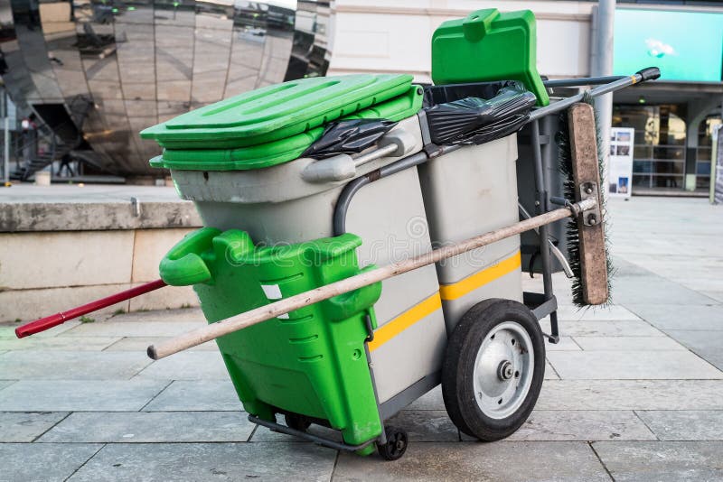 Street Cleaner stock photo. Image of green, trash, recycling - 66585180