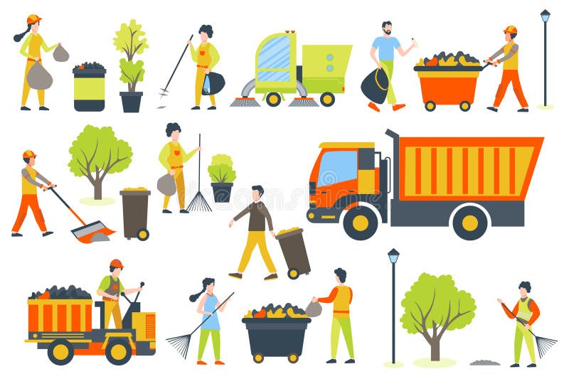 Street Cleaning Illustrations Stock Vector - Illustration of flat ...