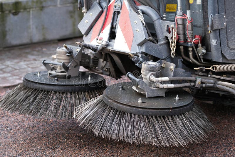 Street Cleaning Vehicle stock image. Image of sweeper - 221590989